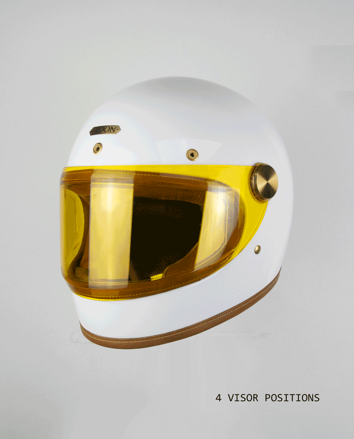 Heroine Racer Knight White Glossy | Full Face Motorcycle Helmet | Hedon