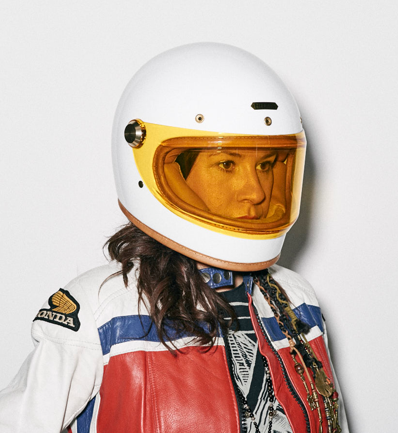 Heroine Racer Knight White Glossy | Full Face Motorcycle Helmet | Hedon